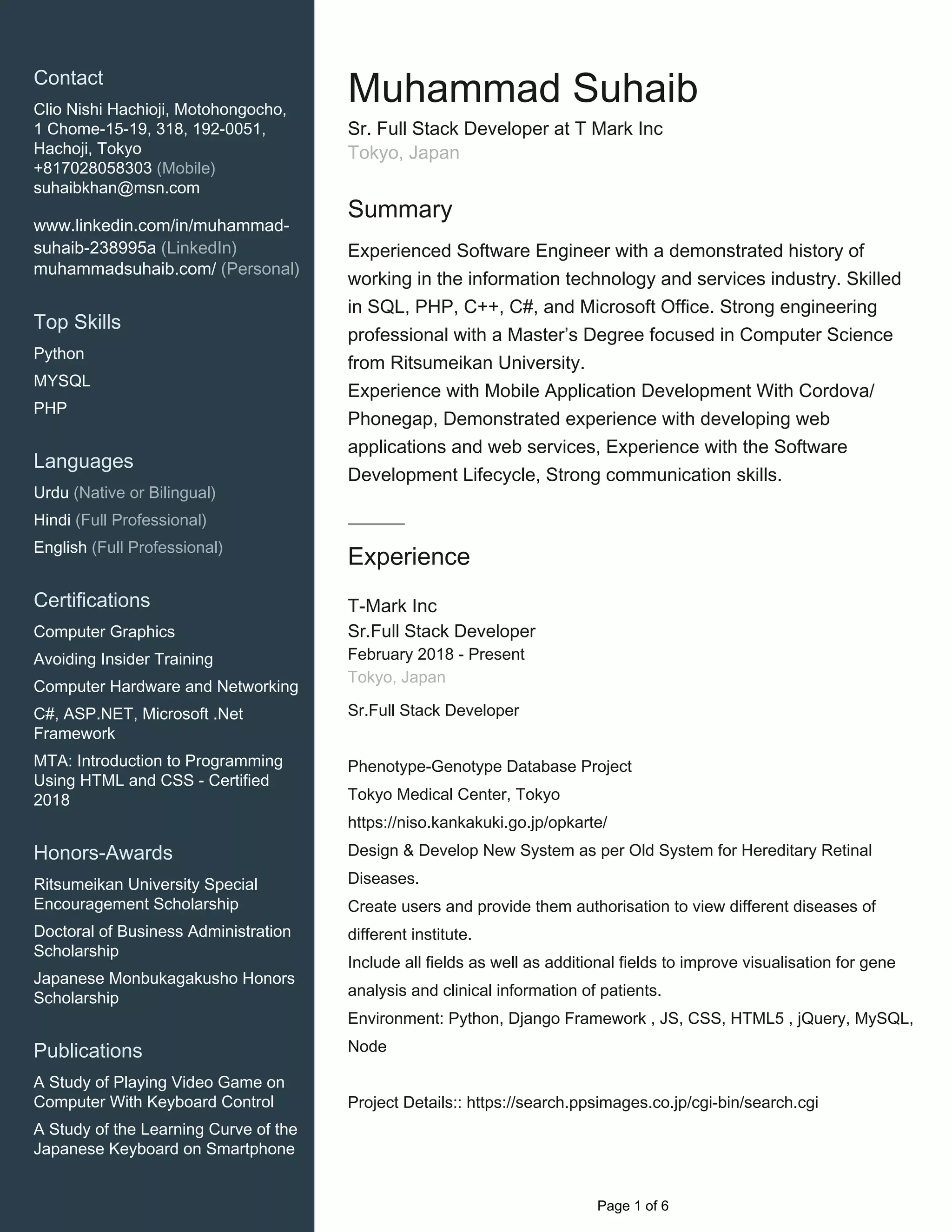 Sr Full Stack Developer | PDF