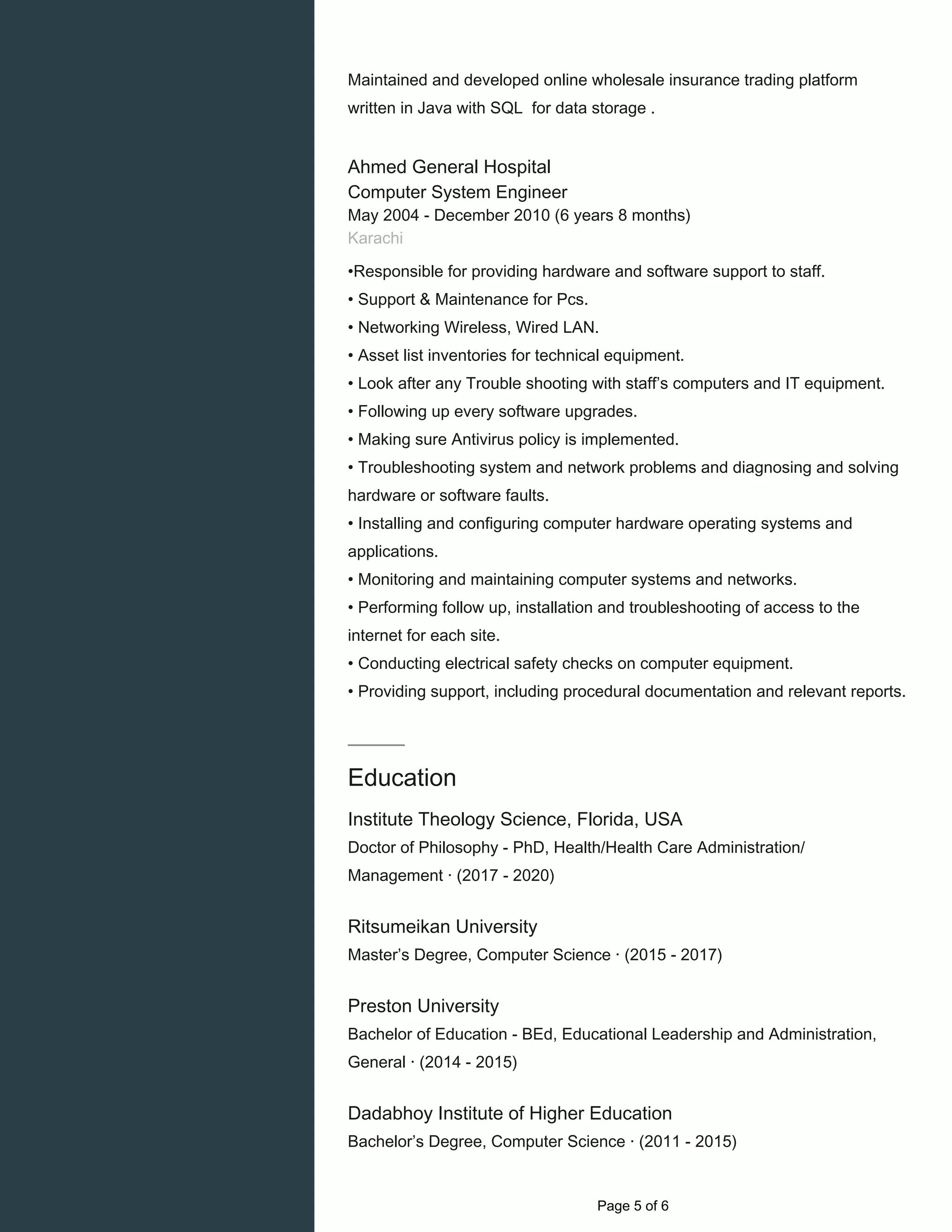 Sr Full Stack Developer | PDF