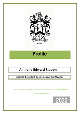 Profile 2022 - Dr. [Prof.] Anthony Rippon | PDF