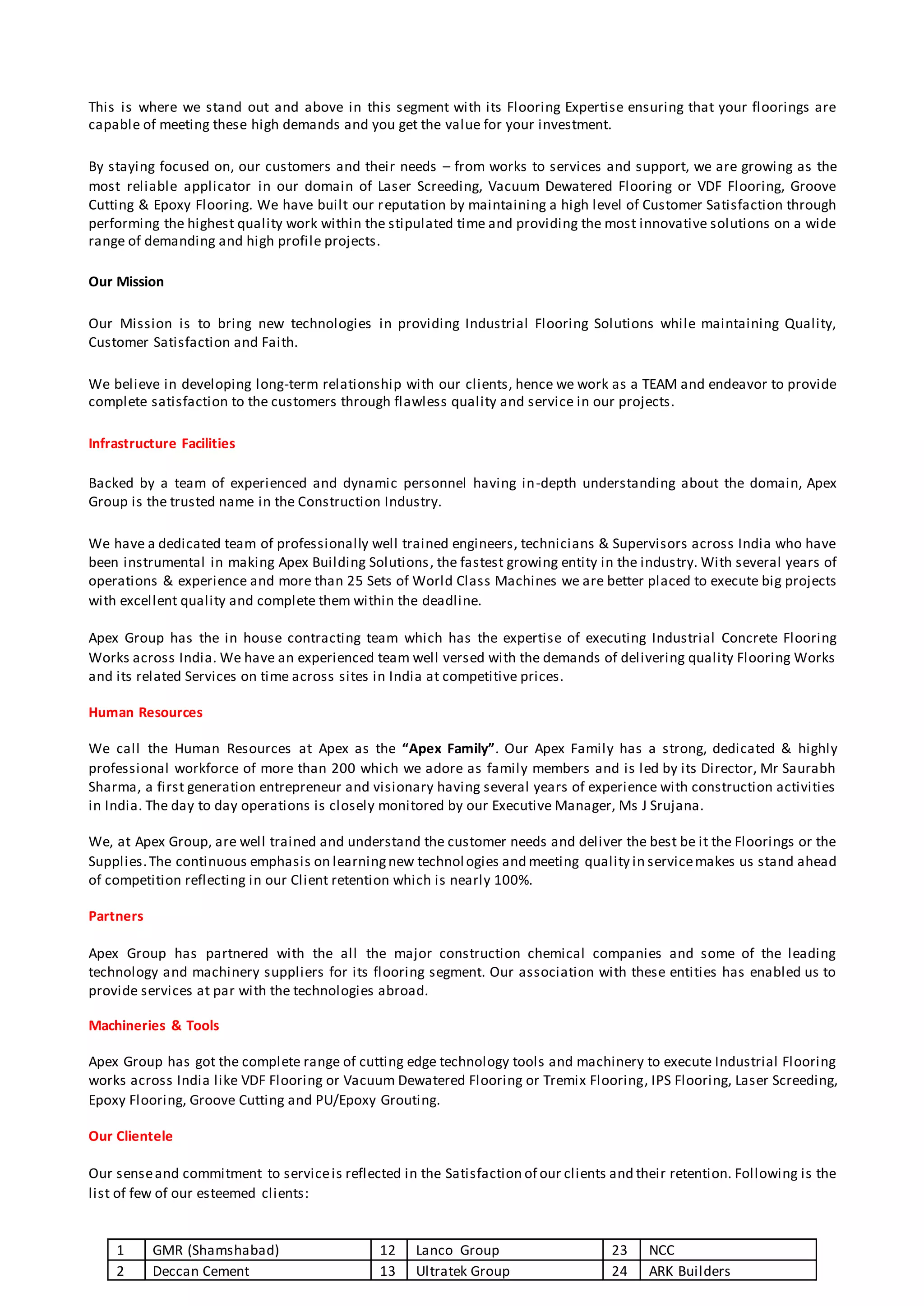 Apex Building Solutions | DOCX