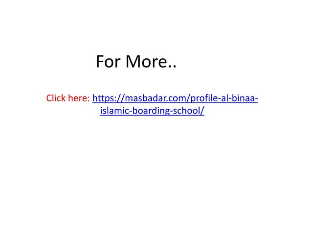 Profile al binaa islamic boarding school | PPTX