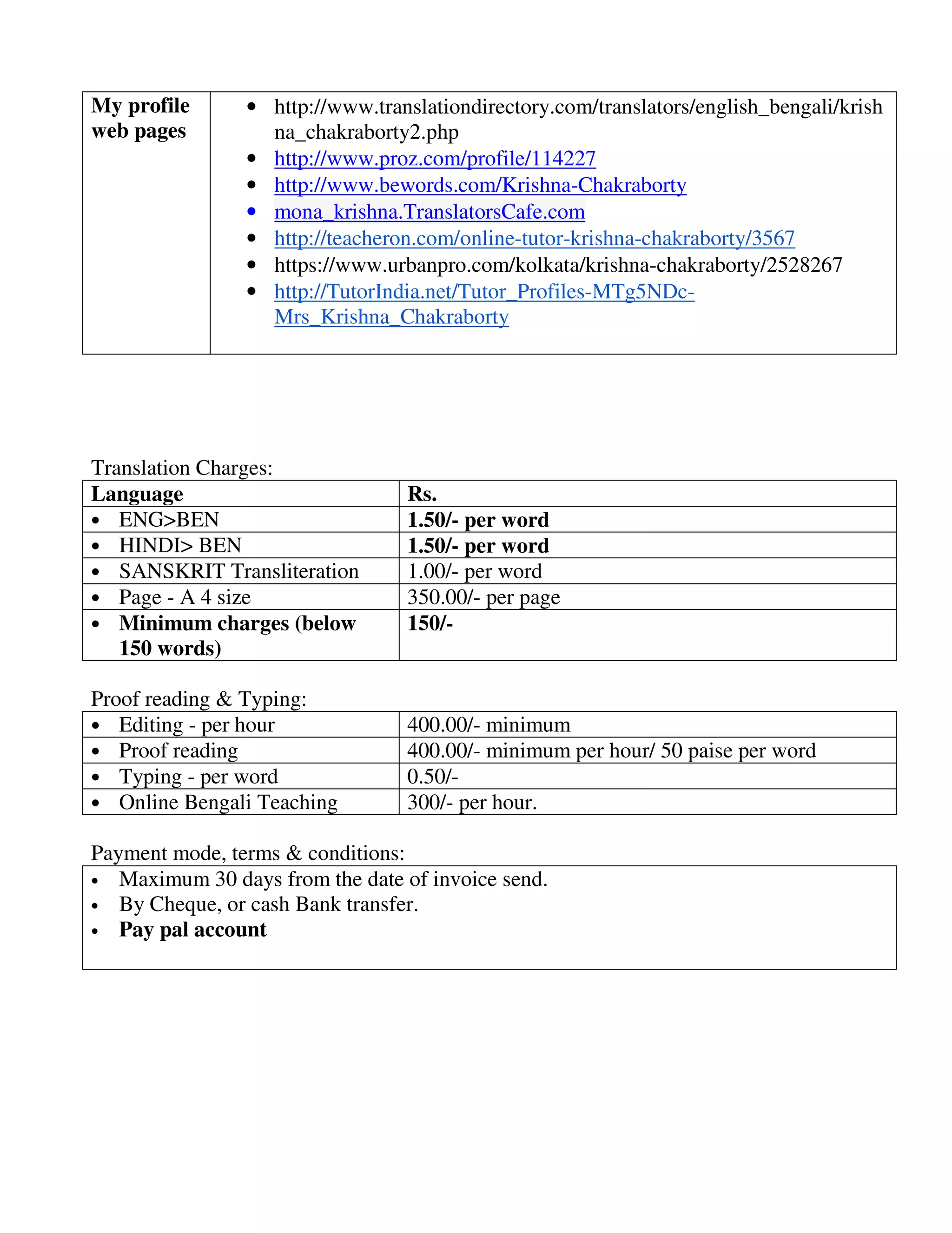 Profile bengali translator krishna chakraborty | PDF