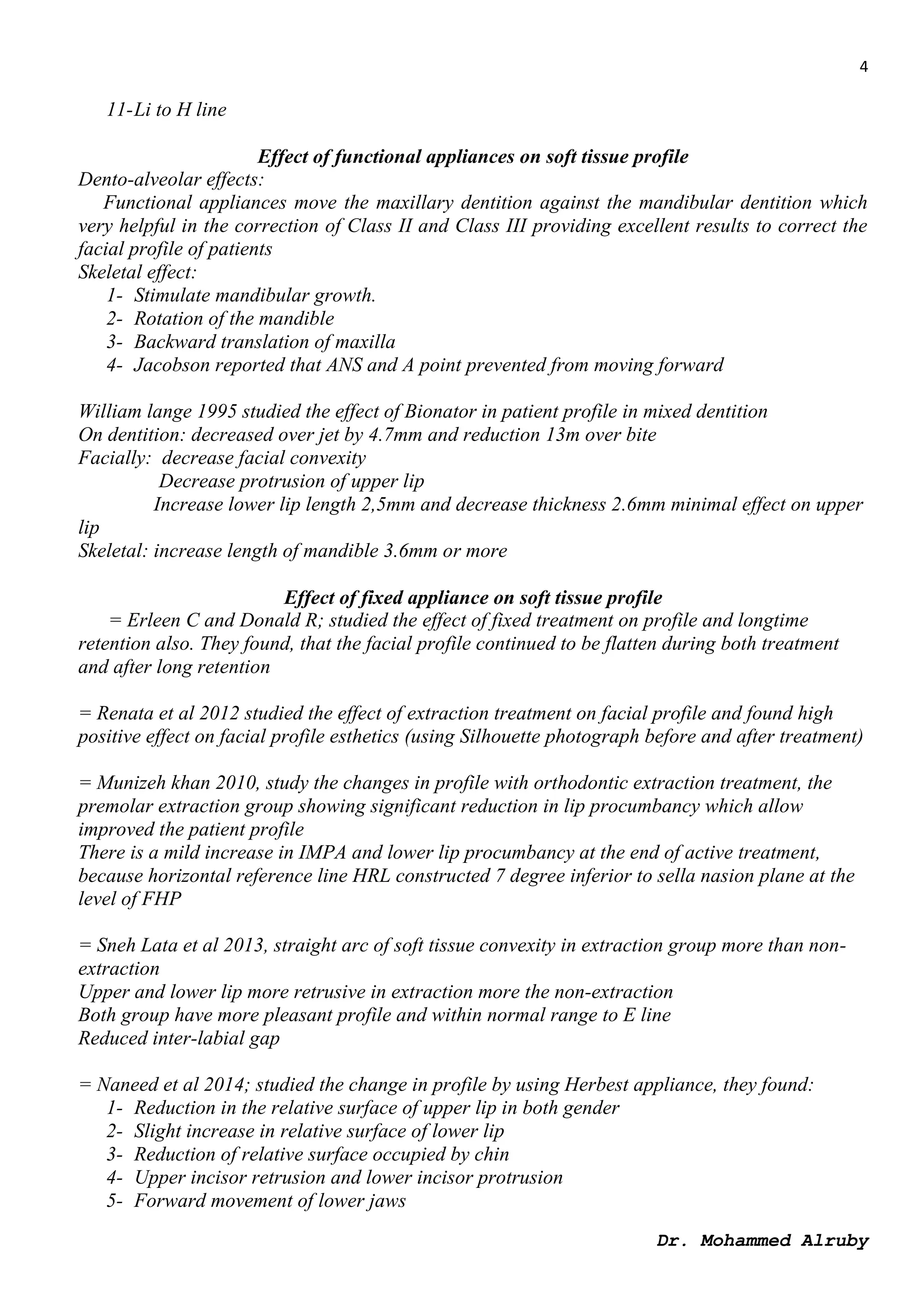 profile changes after orthodontic ttt.docx | Dental Health | Diseases and Conditions