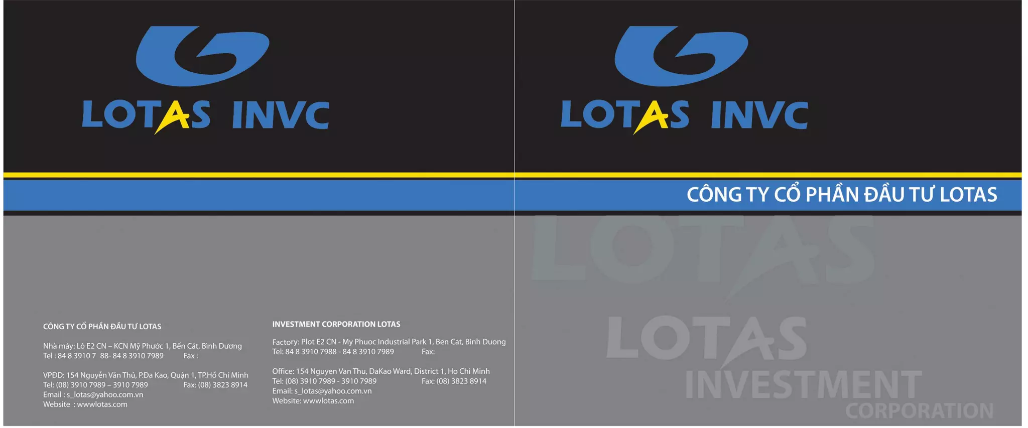 Mẫu thiết kế Profile Công ty Đầu tư LOTAS song ngữ Anh Việt | PDF