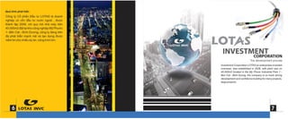 Mẫu thiết kế Profile Công ty Đầu tư LOTAS song ngữ Anh Việt | PDF
