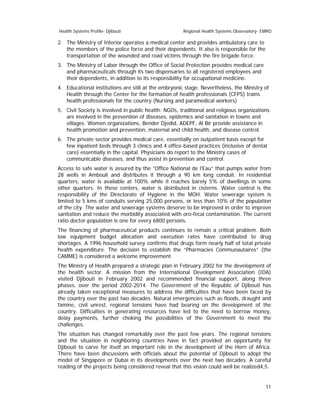 Health Systems Profile- Djibouti Regional Health Systems Observatory ...