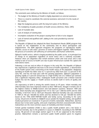 Health Systems Profile- Djibouti Regional Health Systems Observatory ...