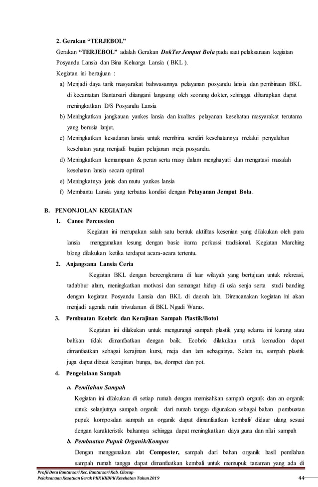 Profil editan hasan profil desa bantarsari 2019 tgl 2 pagi2 | PDF