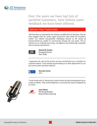 Profile E2 Solutions | PDF