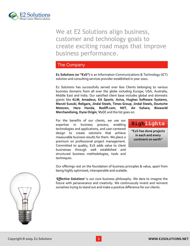 Profile E2 Solutions | PDF