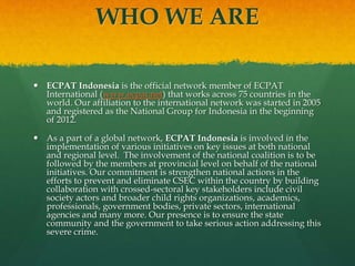 Profile ecpat indonesia | PPTX