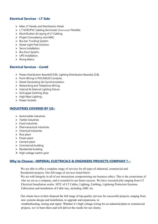 Imperial Electricals & Engineers Projects Company ( | PDF