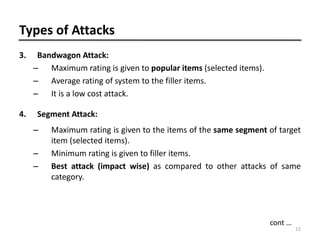 Profile injection attack detection in recommender system | PPT