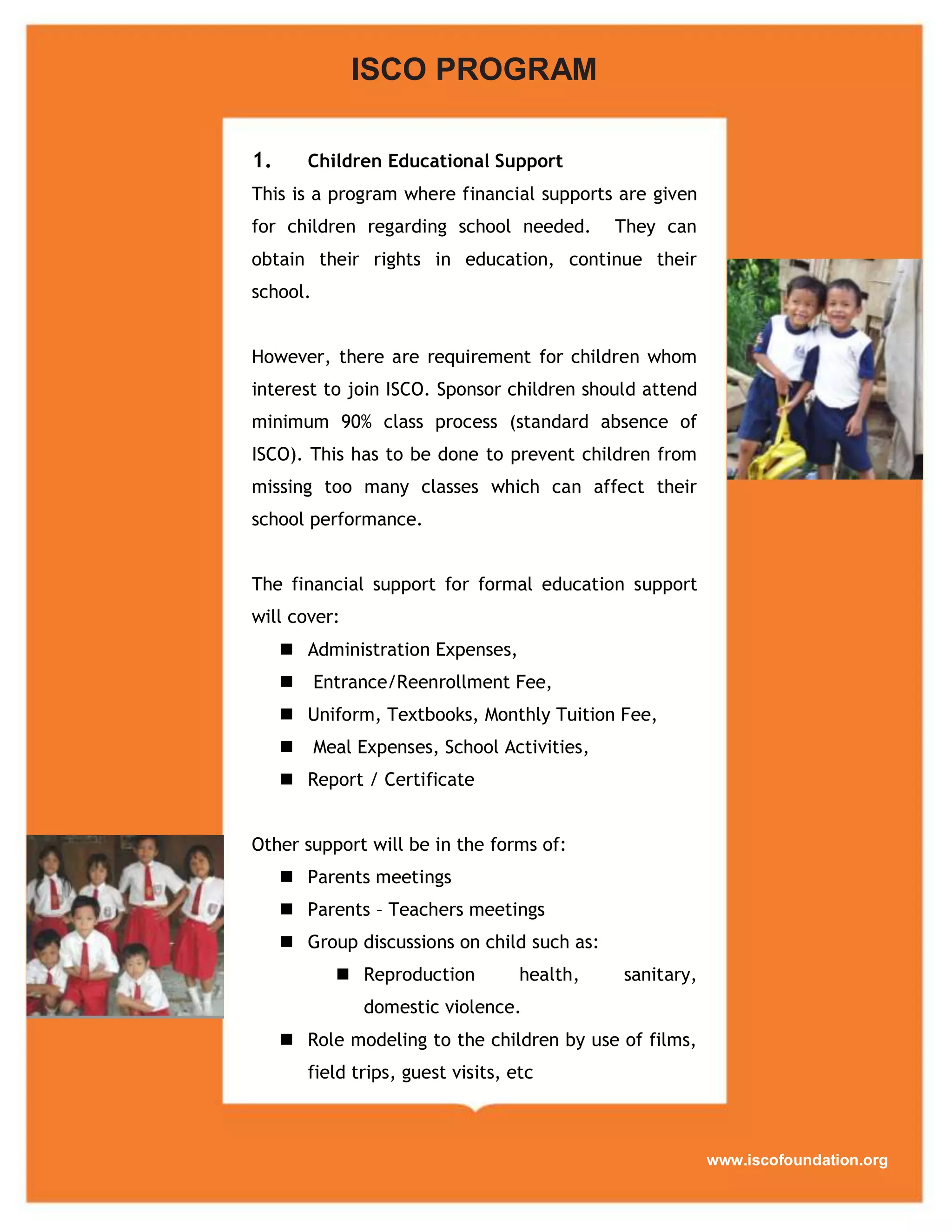 ISCO Foundation - Profile | PDF