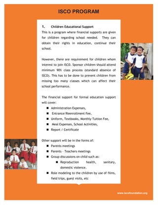 ISCO Foundation - Profile | PDF