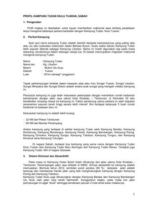 Profile kg tudan kiulu tuaran | DOCX