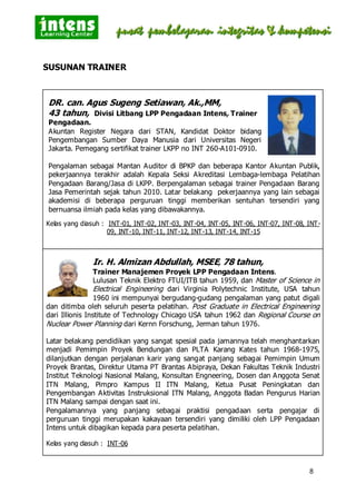 Lembaga Pelatihan Pengadaan Barang/Jasa Intens Learning Center | PDF