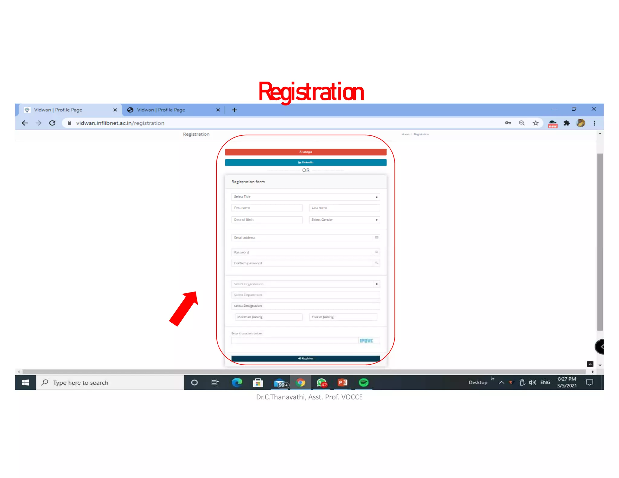 Profile Management System for Academic/Research Visibility-Vidwan | PDF