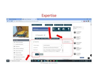 Profile Management System for Academic/Research Visibility-Vidwan | PDF