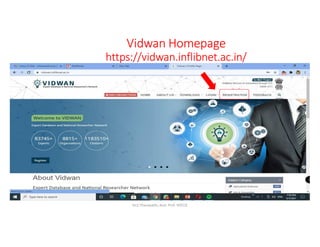 Profile Management System for Academic/Research Visibility-Vidwan | PDF