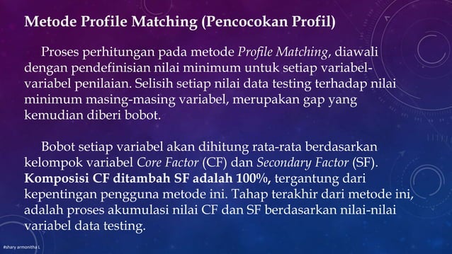 Profile Matching New.pptx