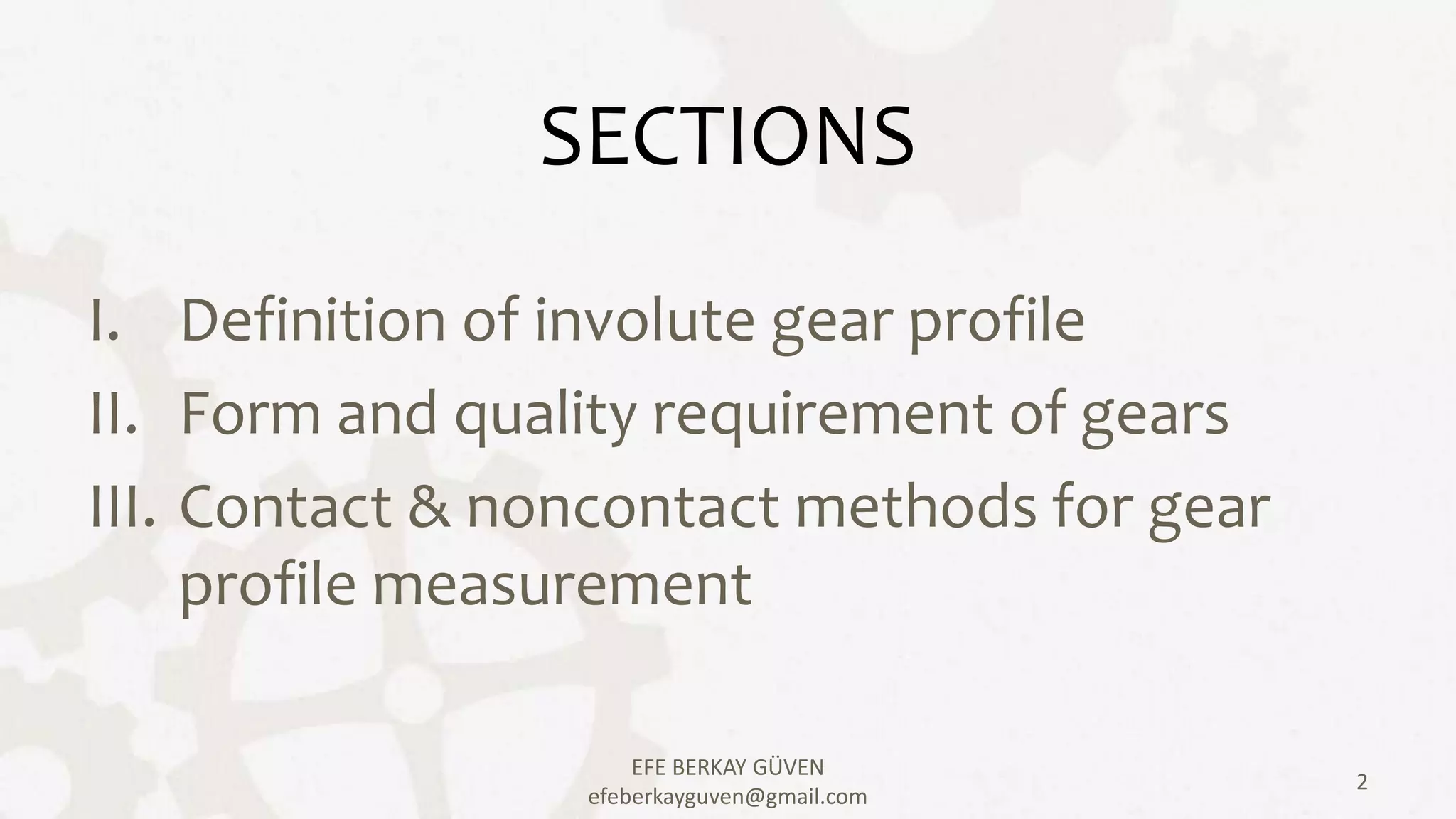 Profile Measurement of Gears | PPTX