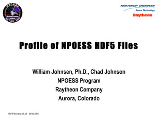 Profile of NPOESS HDF5 Files | PPT