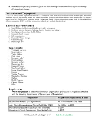 Profile of FAPA bangladesh. | DOC