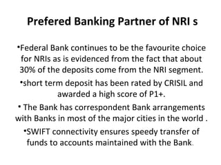 Profile Of Federal Bank | PPT