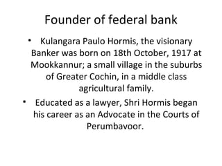 Profile Of Federal Bank | PPT