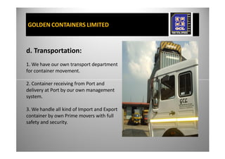 Golden Containers Ltd -Private Offdock of Bangladesh | PDF