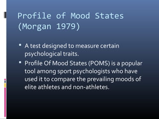Profile of mood states hollanders structure and questions | PPT