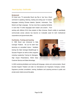 Profile of stuart jay raj mar 2010 extended profile | PDF