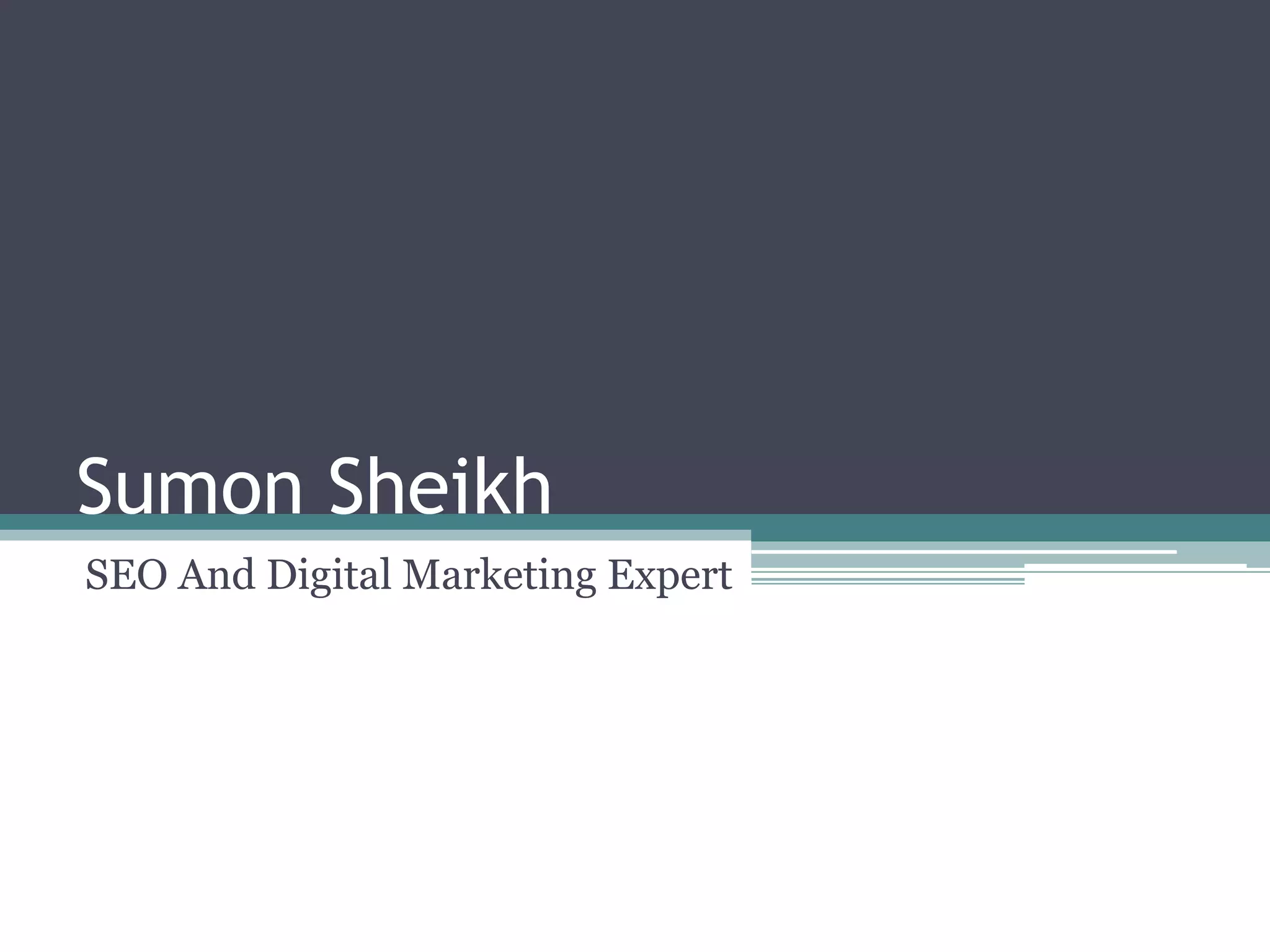 Digital Marketing Profile By sumon | PPTX