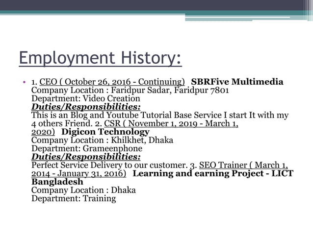 Digital Marketing Profile By sumon | PPTX