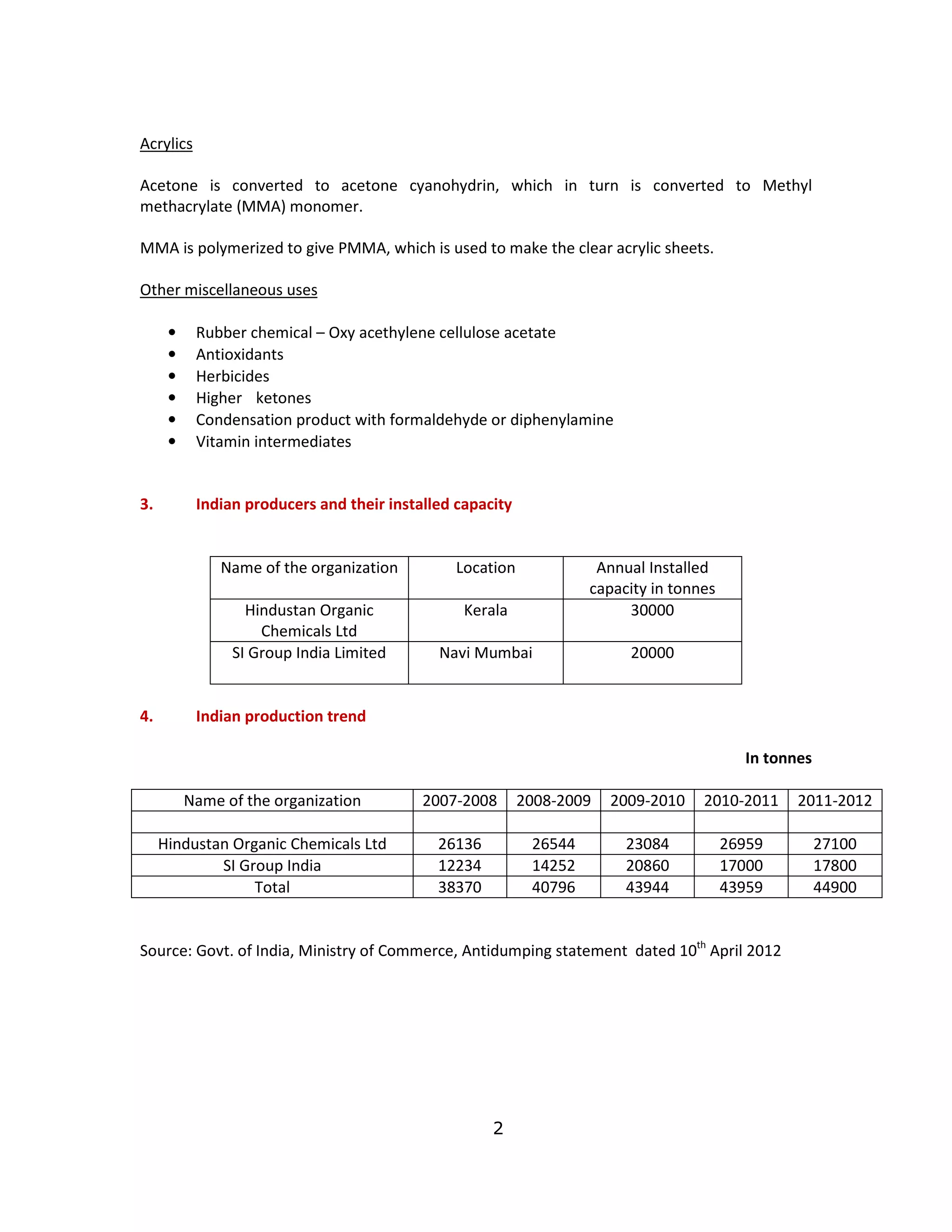 Profile on acetone | PDF
