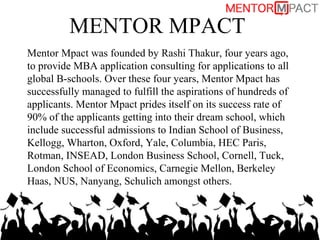 Mentor Mpact - Undergraduate Admissions | PPT