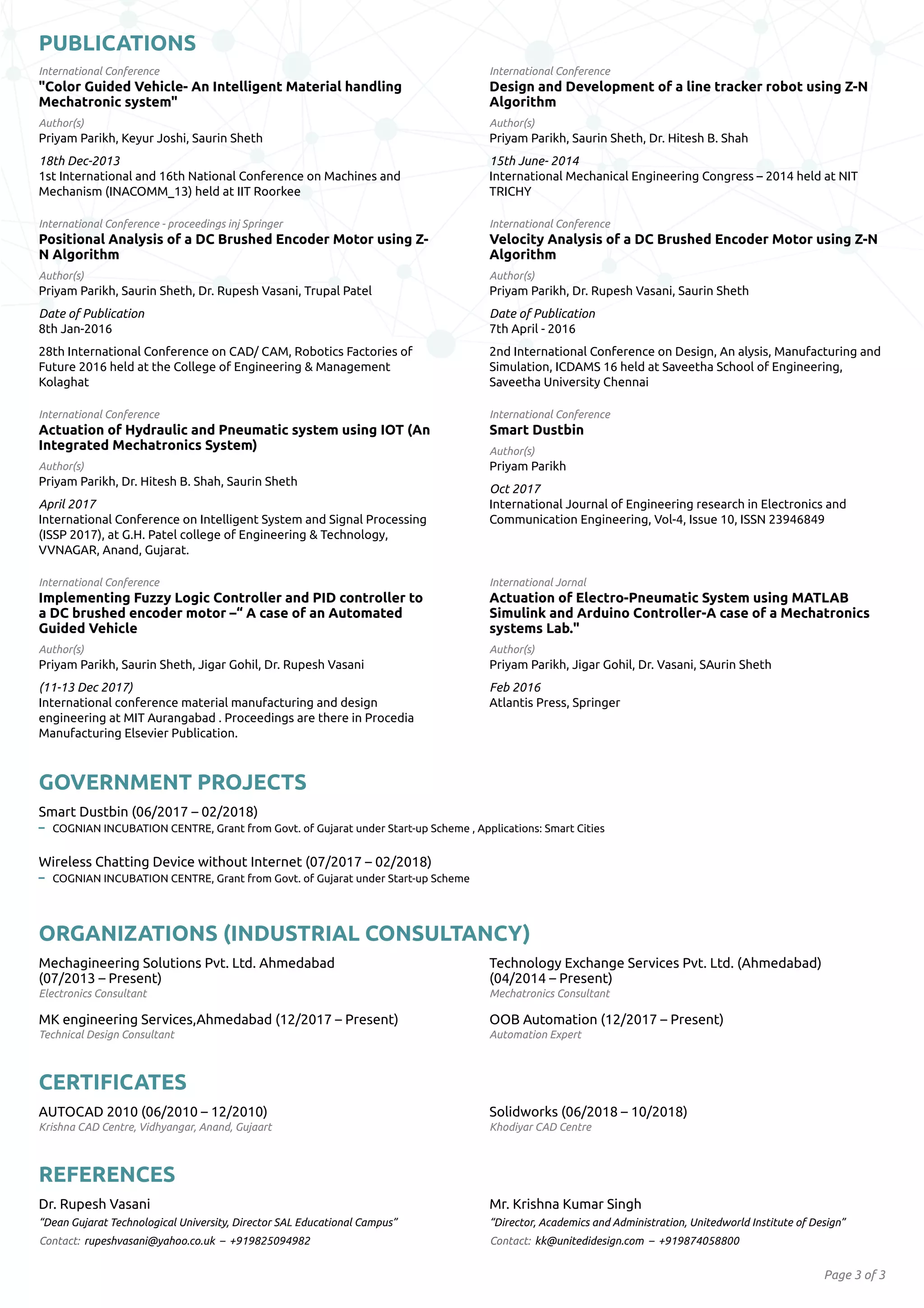 Profile priyam anilkumar parikh | PDF