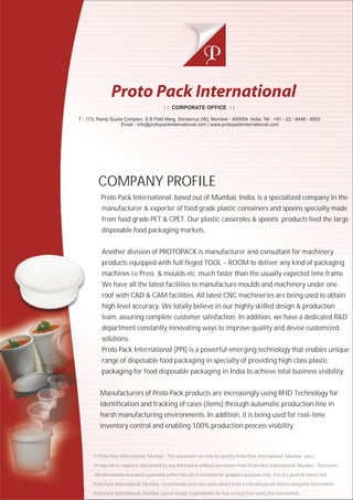 Profile Proto Pack | PDF