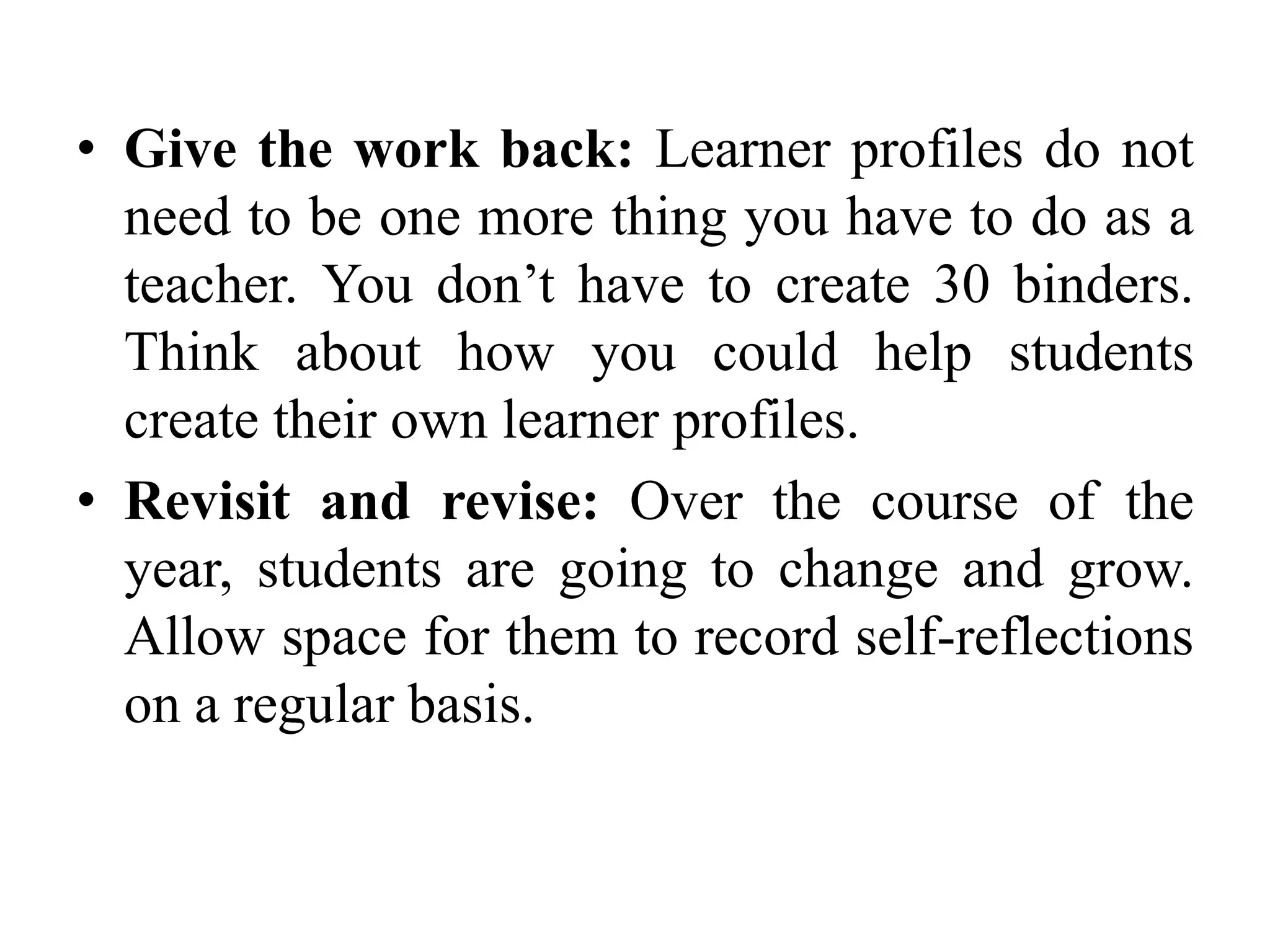 Learner Profile and Steps to Develop a Learner Profile | PDF