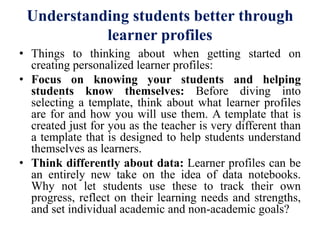 Learner Profile and Steps to Develop a Learner Profile | PDF