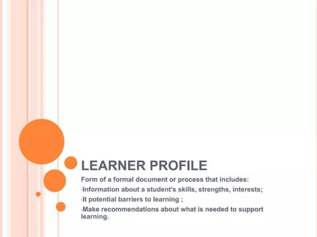 Learner Profile and Steps to Develop a Learner Profile | PDF