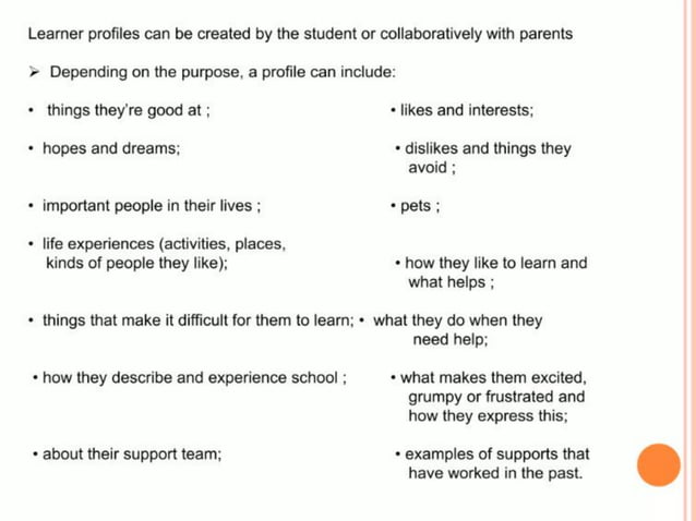 Learner Profile and Steps to Develop a Learner Profile | PDF