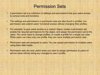 Profiles and permission sets in salesforce | PPTX