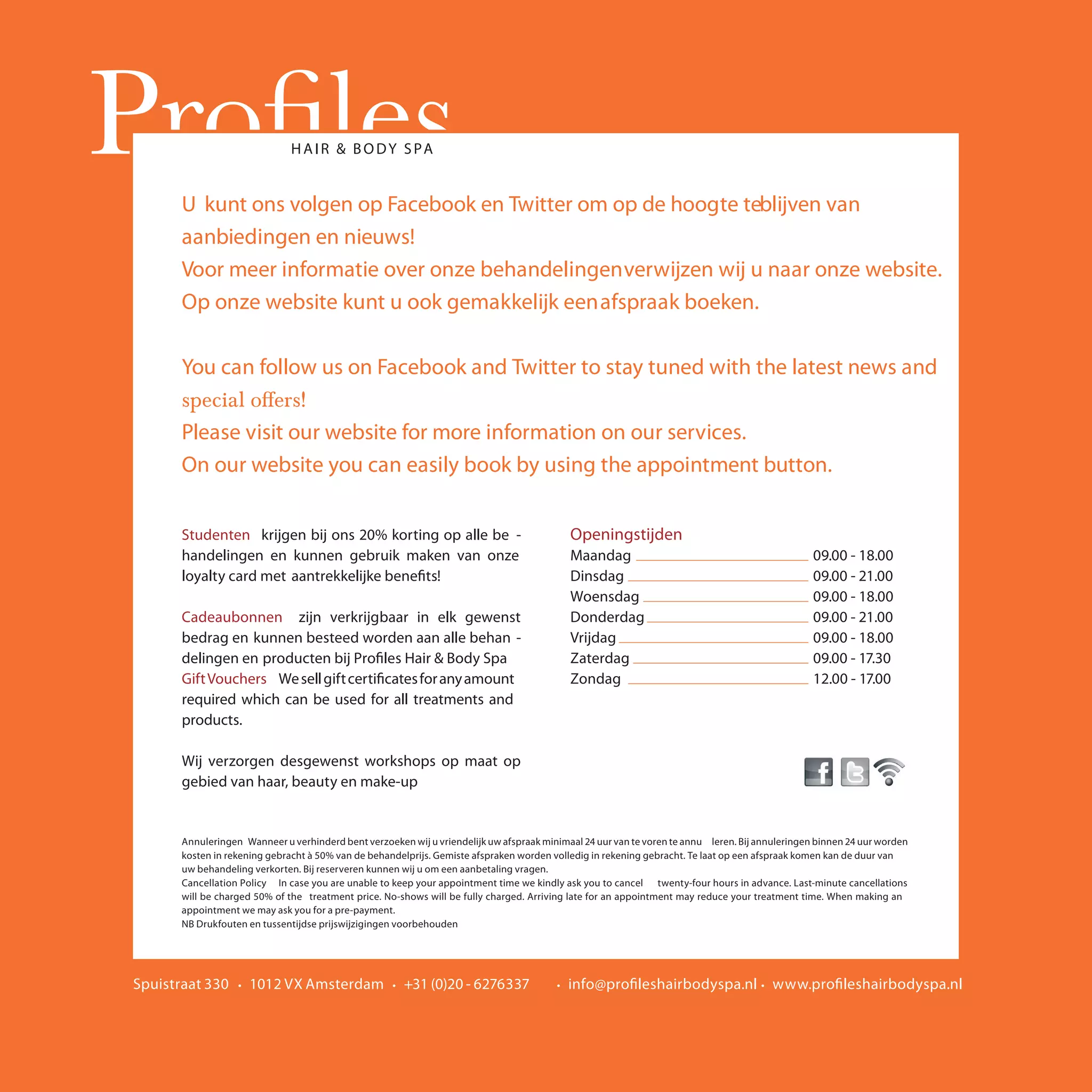 Prijslijst-Profiles Hair and Body Spa | PDF