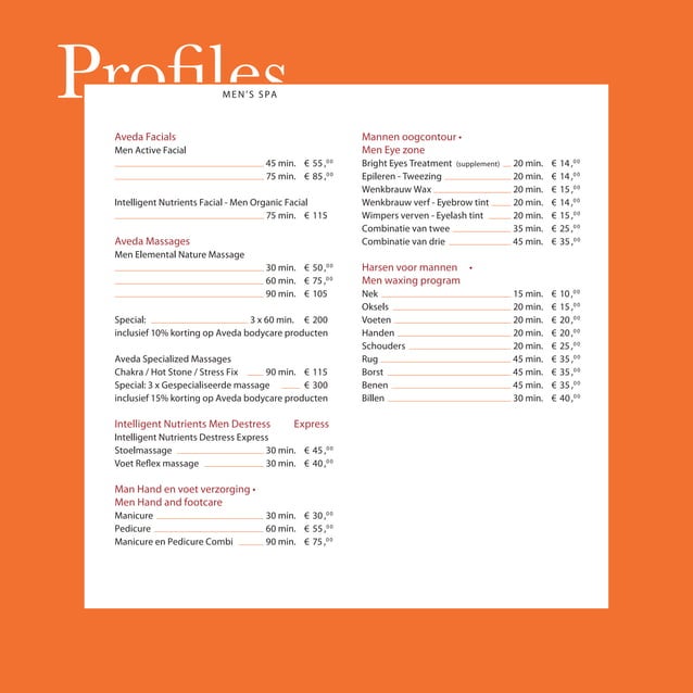 Prijslijst-Profiles Hair and Body Spa | PDF