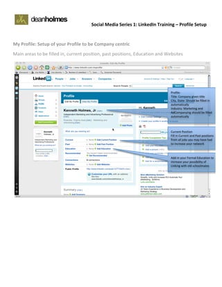 Profile Setup For LinkedIn | PDF
