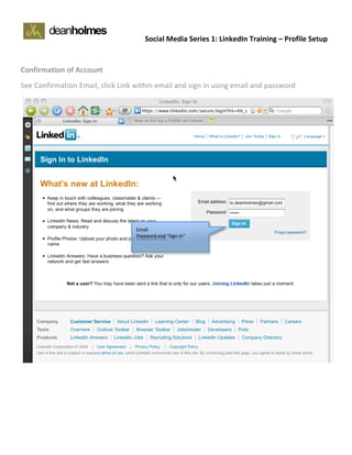 Profile Setup For LinkedIn | PDF