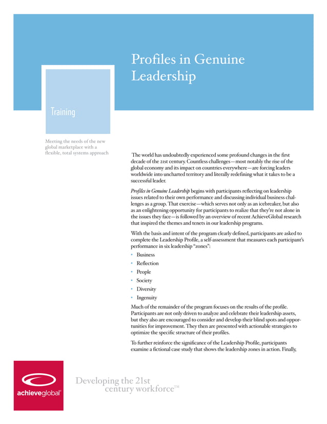 Profiles in Genuine Leadership | PDF