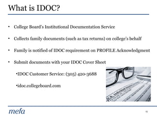 The CSS/Financial Aid PROFILE | PPT